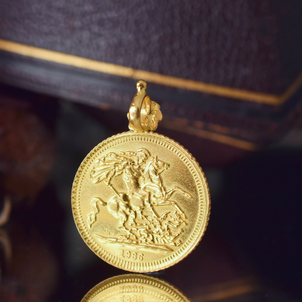 Modern 22ct Yellow Gold (replica) ‘Sovereign’ Pendant (King George To ...