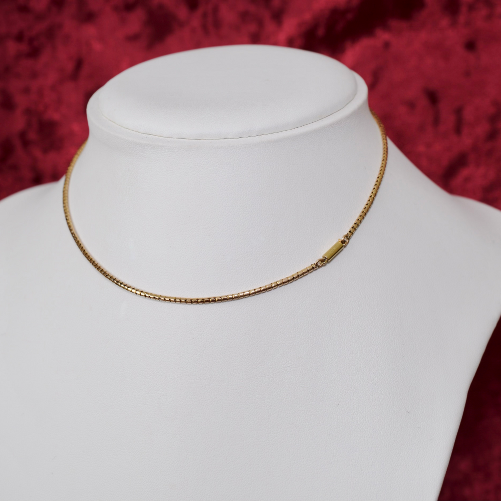 Antique Victorian 15ct Rose Gold Snake Link Chain