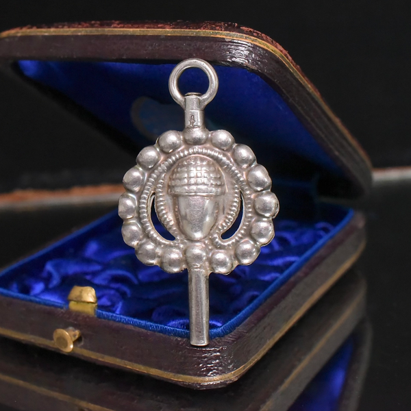 Antique Georgian/Early Victorian Silver Dutch Fob Watch Winder Circa 1