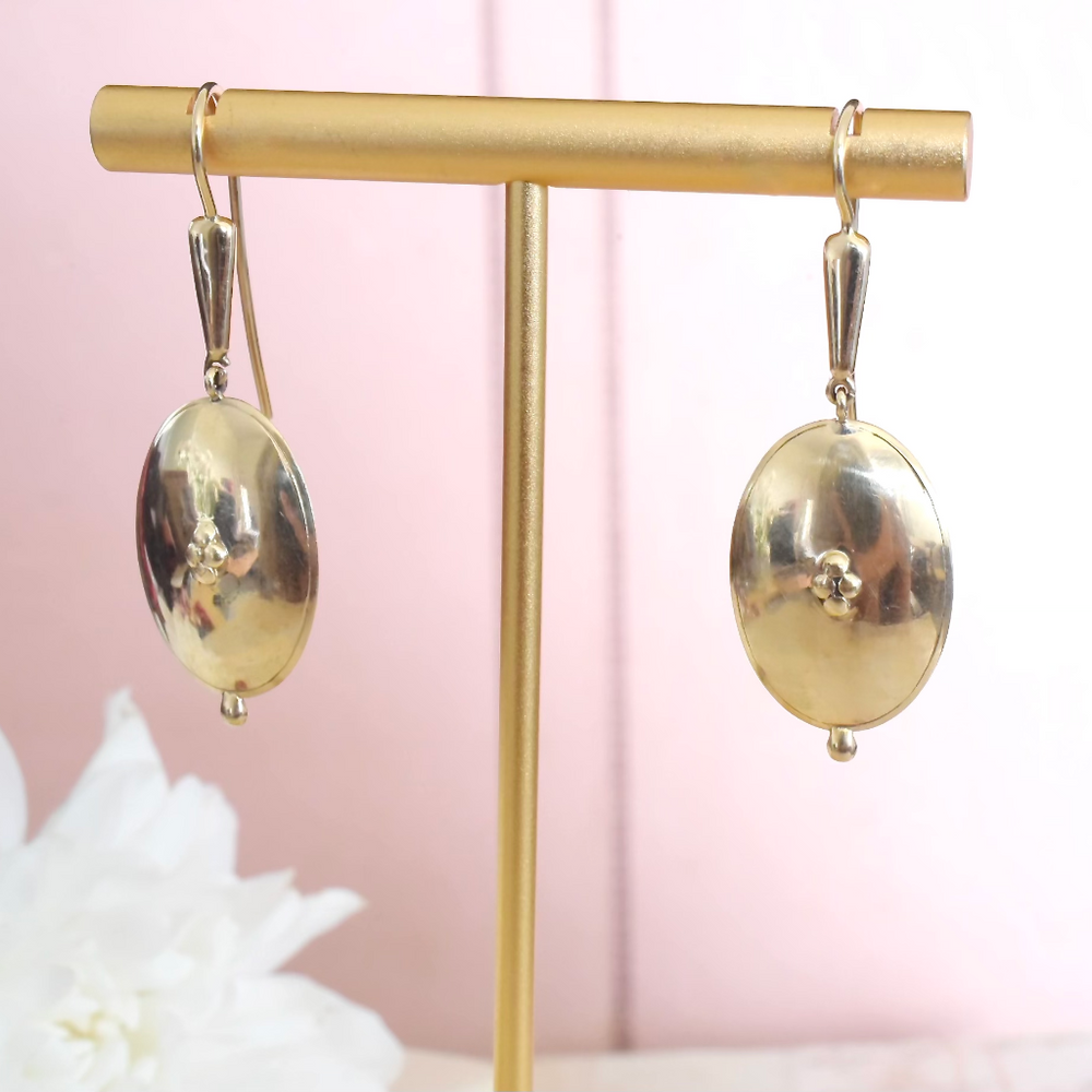 Contemporary 9ct Yellow Gold Earrings By Jan Logan