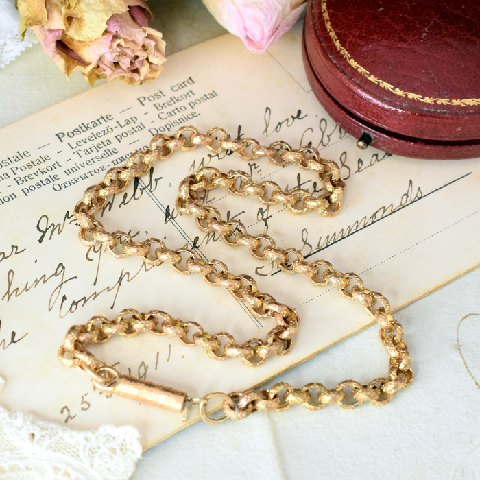 Georgian / Early Victorian Gold Gilt Pinchbeck Chain Circa 1830