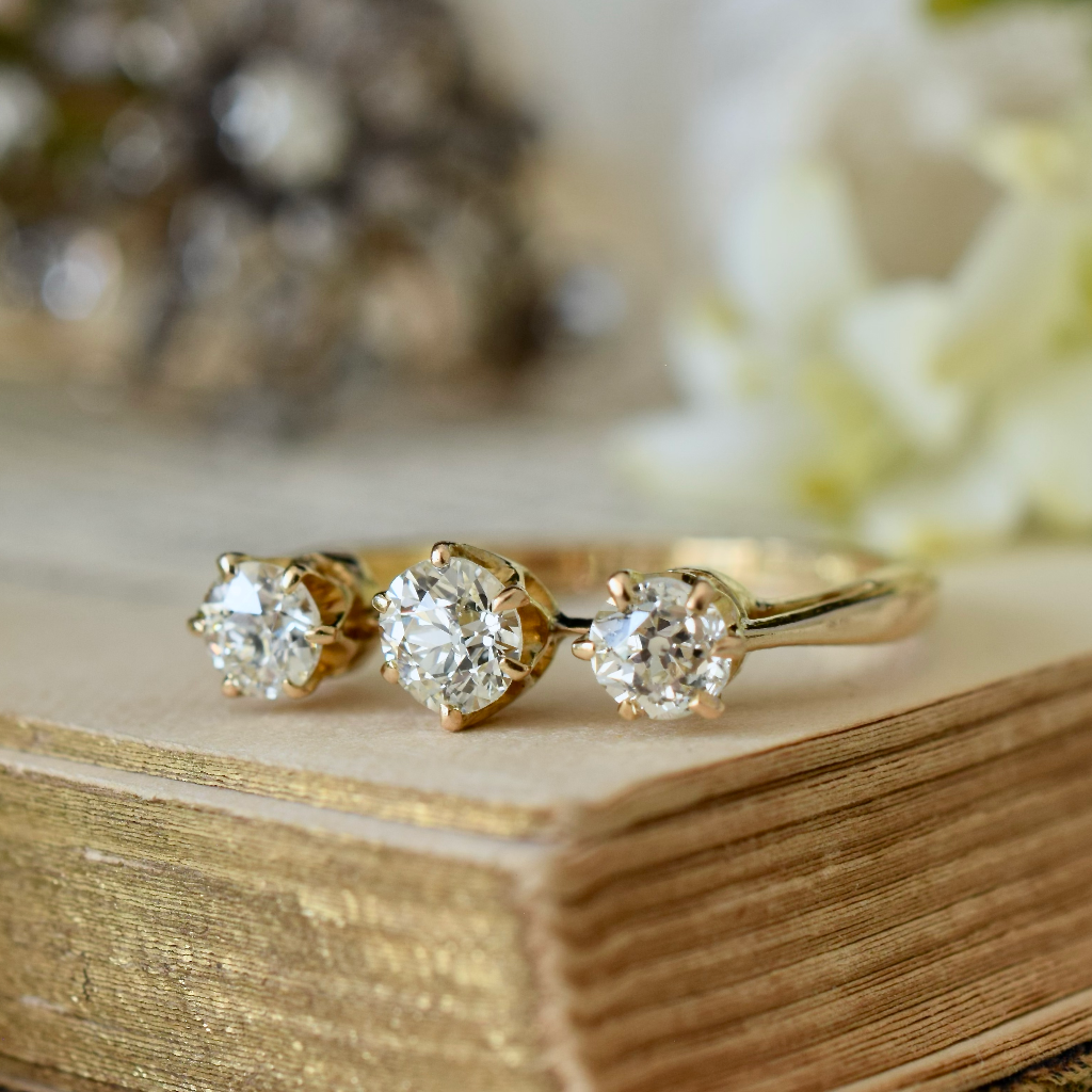 Antique Australian 18ct Yellow Gold And Diamond Ring By ‘Wendt’ Circa