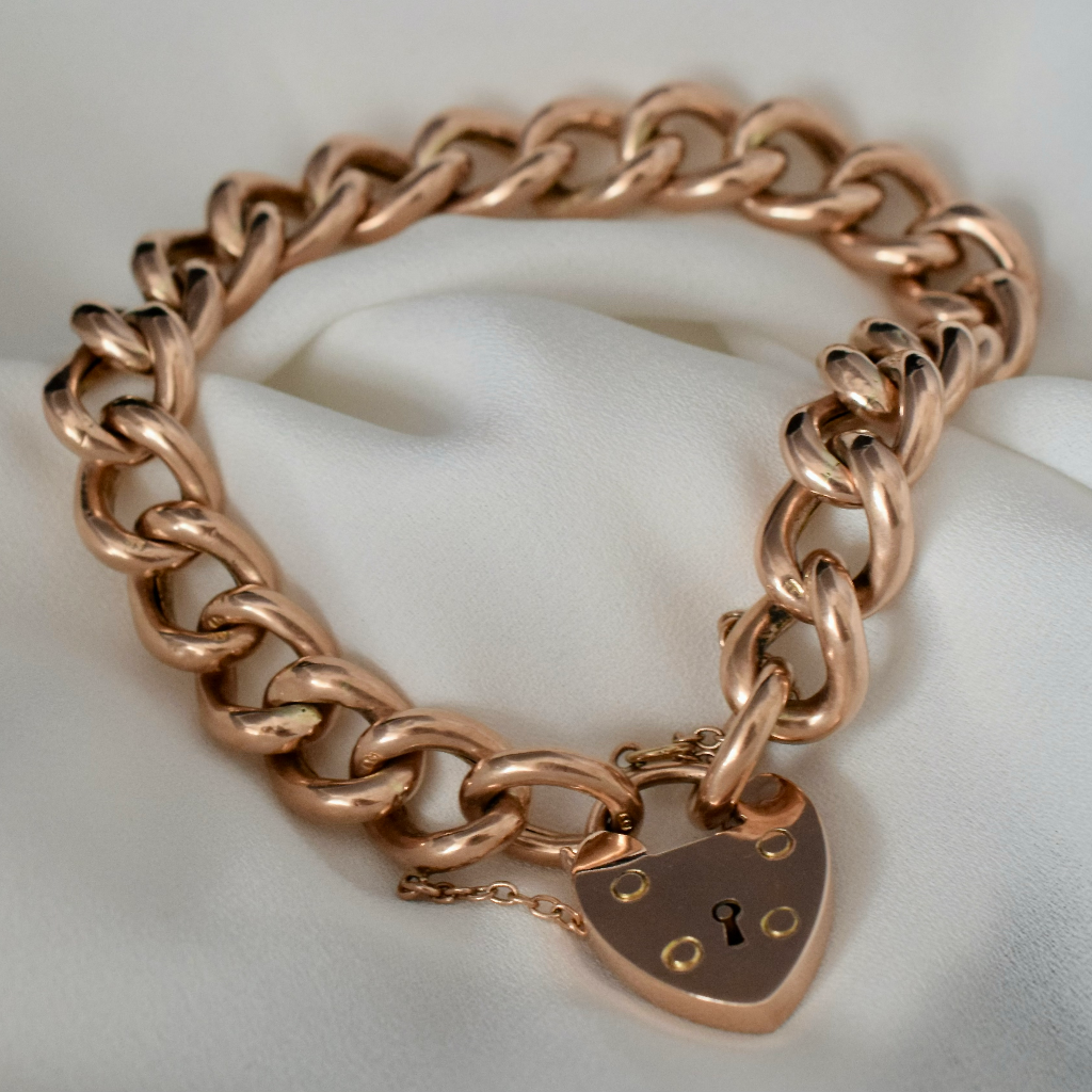Antique Edwardian 9ct Rose gold Bracelet By Tozer, Kemsley And Fisher