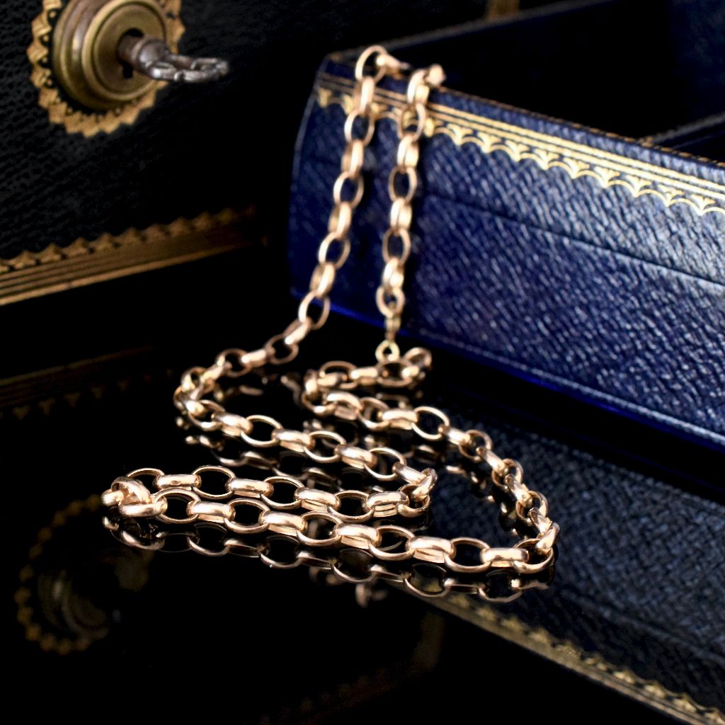 Vintage 9ct Italian Rose Gold Belcher Chain - Graisons Fine Jewellery